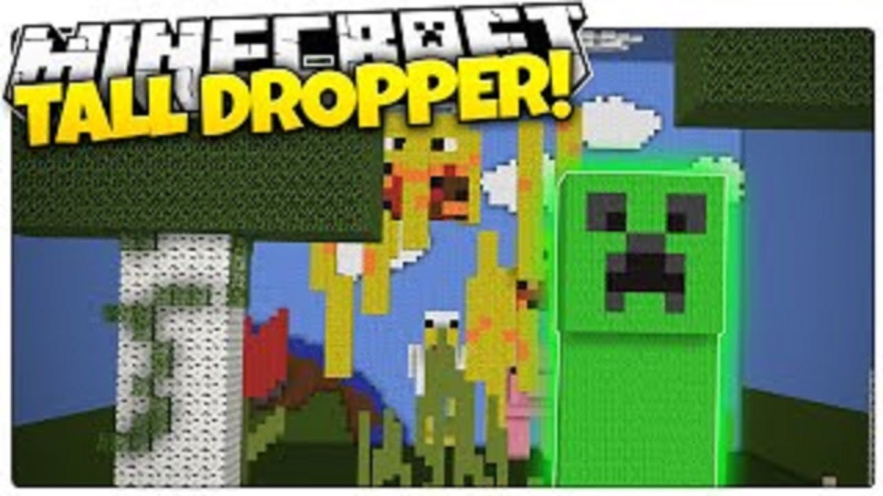 Creeper Butt?!?! Minecraft Tallcraft Dropper - YouTube