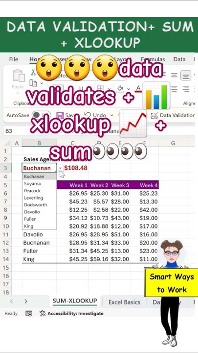 🌞👉 Use Data Validation, Sum and Xlookup Function to get Sales Total. # ...