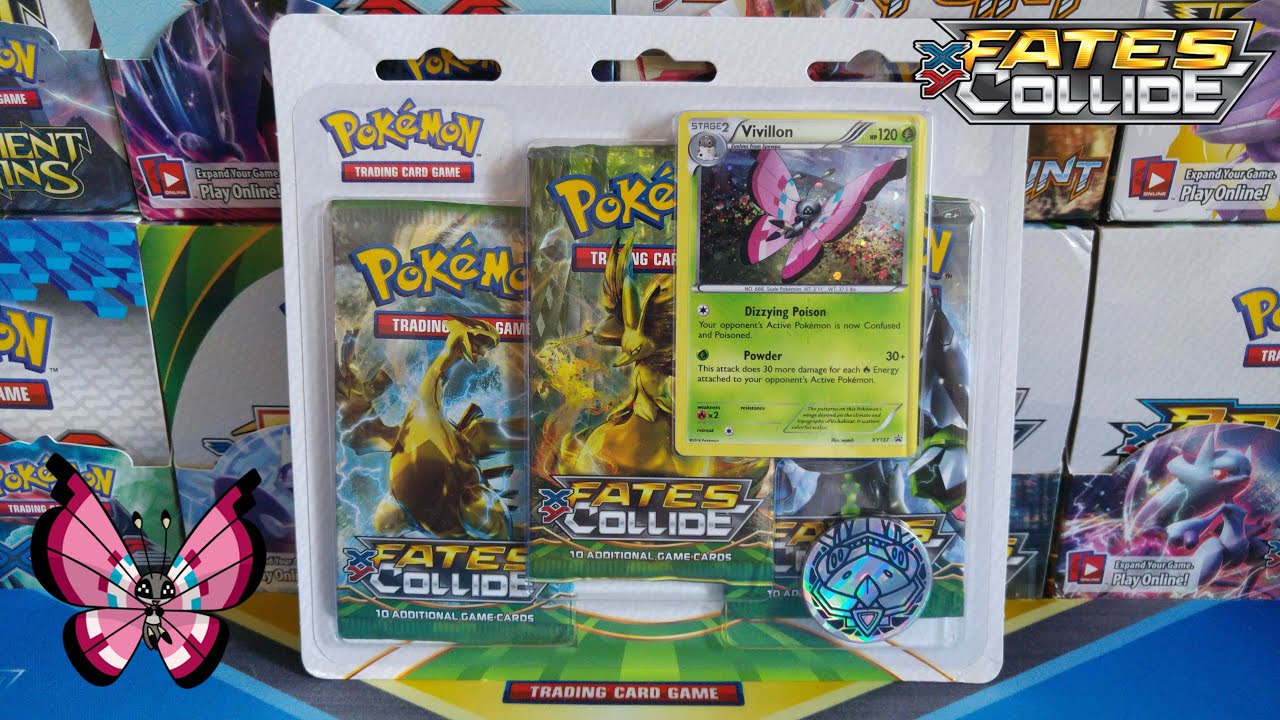 Pokemon TCG Fates Collide Vivillon Blister Pack Açılışı/Opening - YouTube
