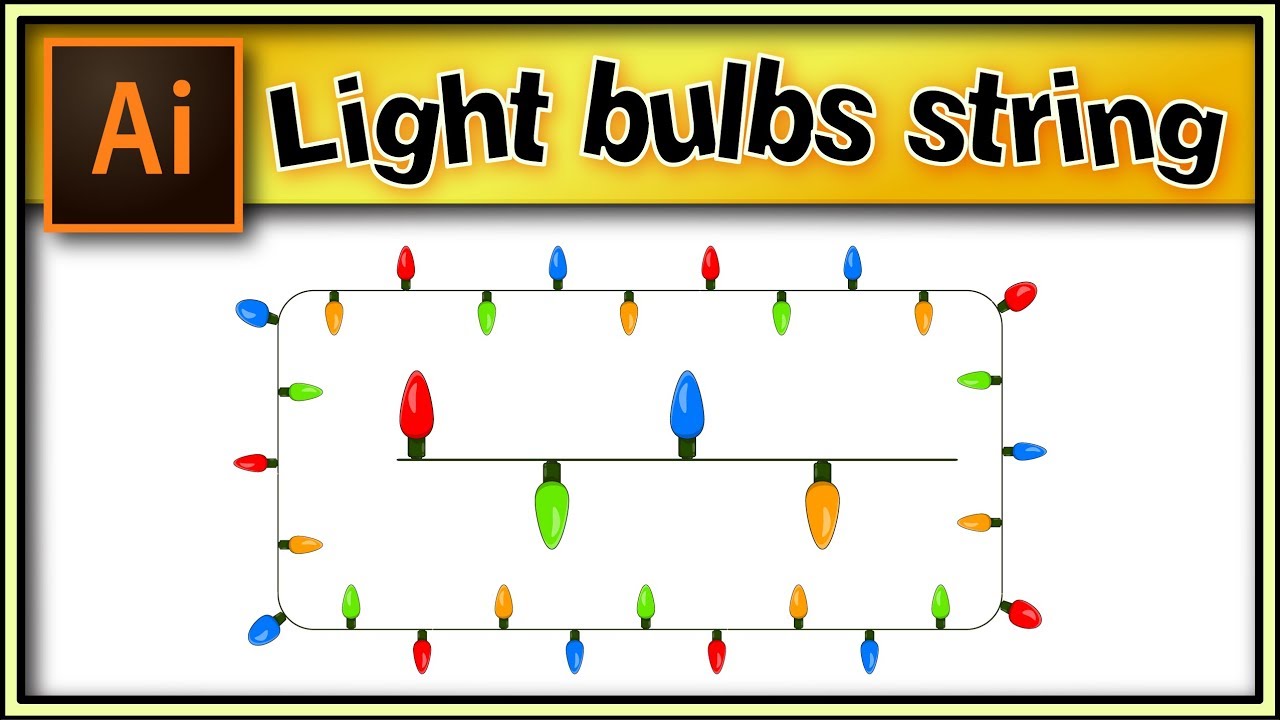 LIGHT BULBS STRING - Super Adobe Illustrator tutorial - YouTube