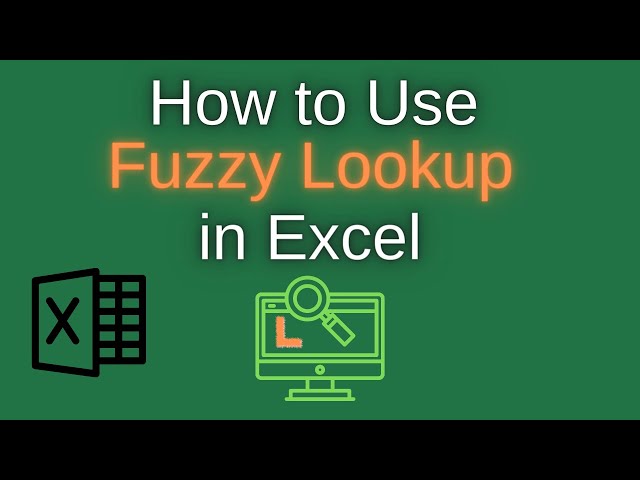 How To Use Microsoft Excel Fuzzy Lookup Youtube Fuzzy Matching List