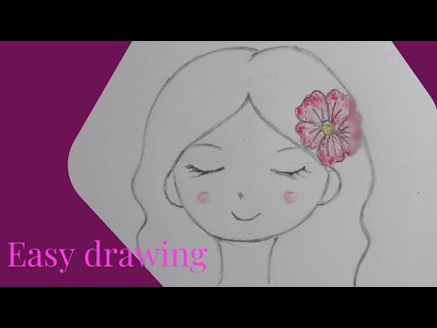 How to draw an easy little Girl Step by step || tutorial drawing - YouTube