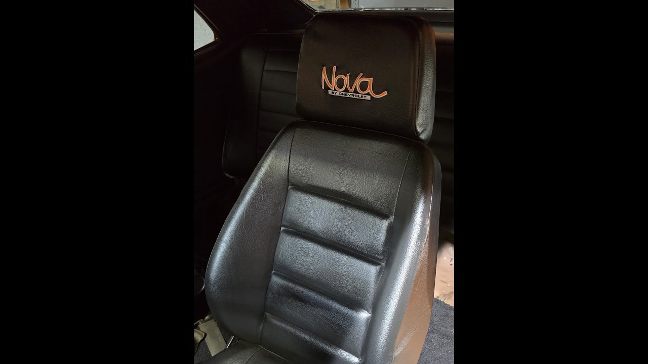 1972 Chevy Nova Custom Embroidered Headrest - YouTube