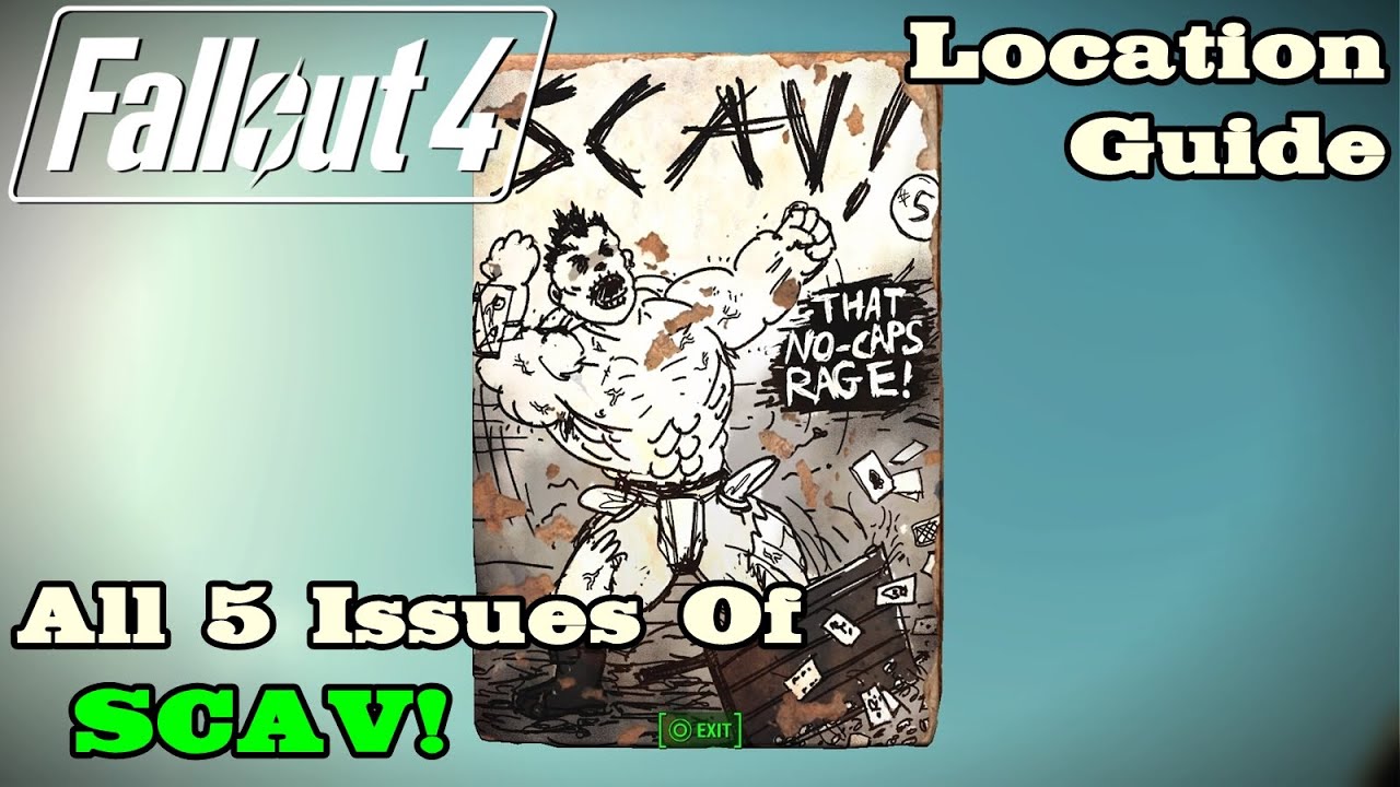Fallout 4 ★ All 5 Scav Magazines Nuka World Dlc [location Guide