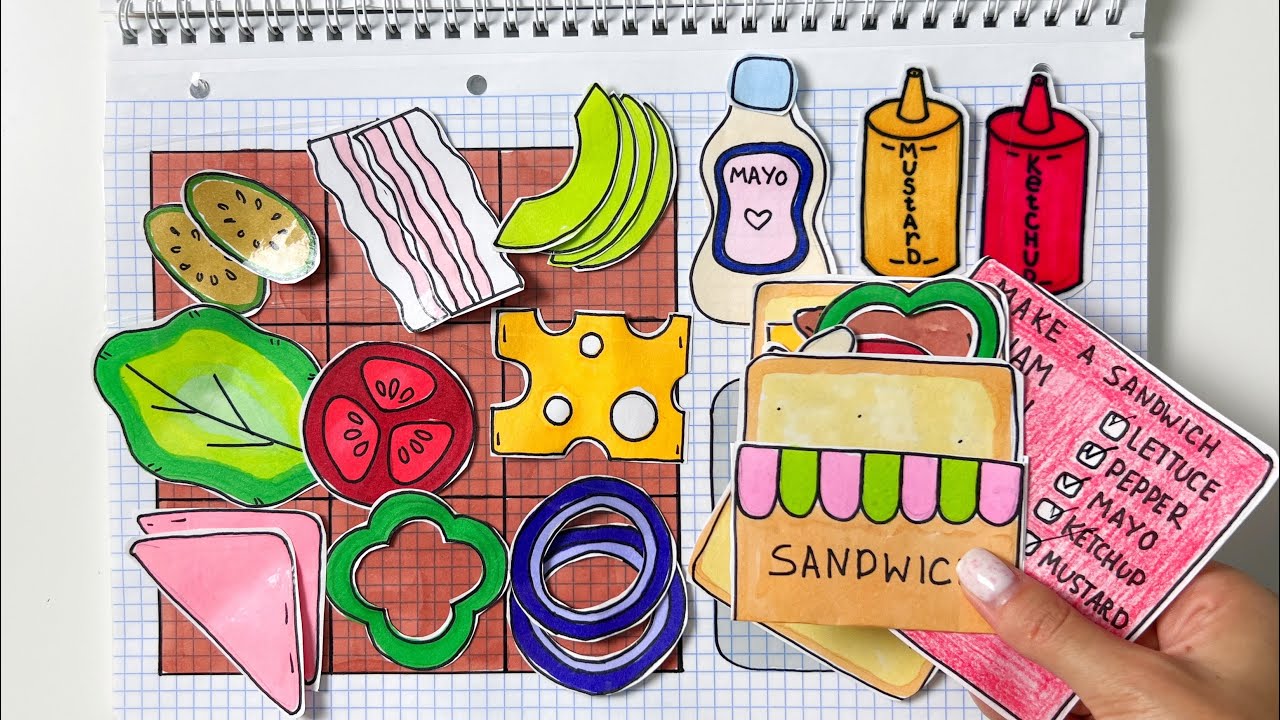 [🌸paper diy🌸] How to make sandwiches 🥪 ASMR - YouTube