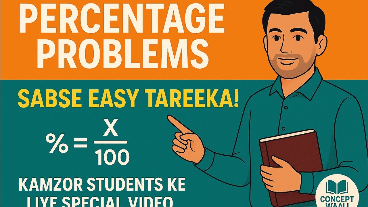 Percentage Problems | @Concept Waali Maths | Easy & Step-by-Step ...