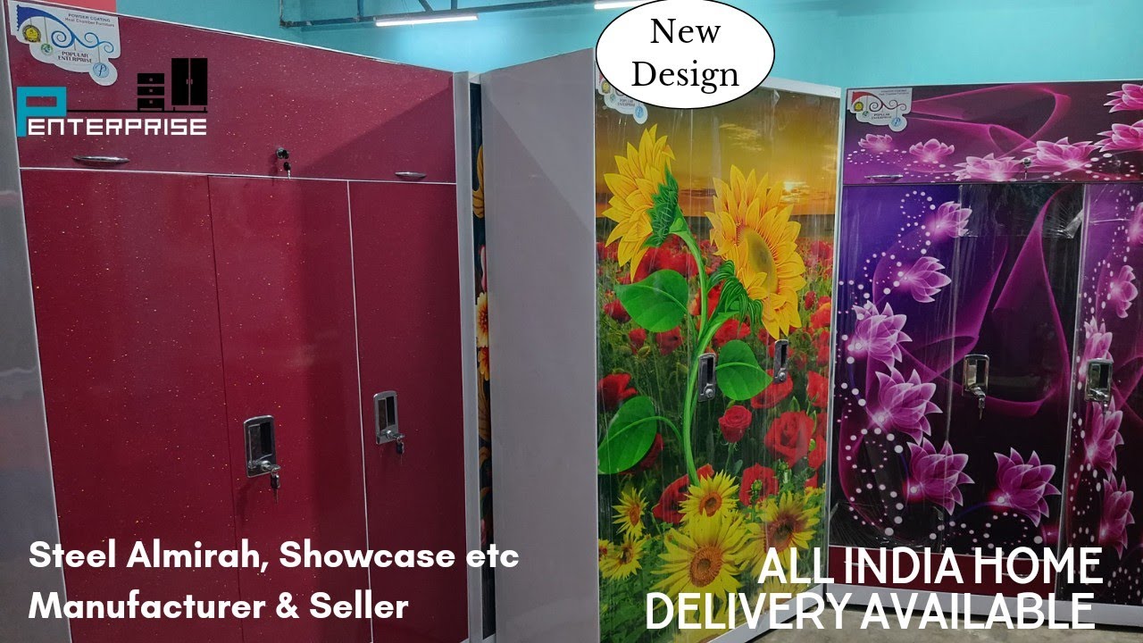 New Design Digital Print Steel Almirah / Print Almari / Showcase / P ...