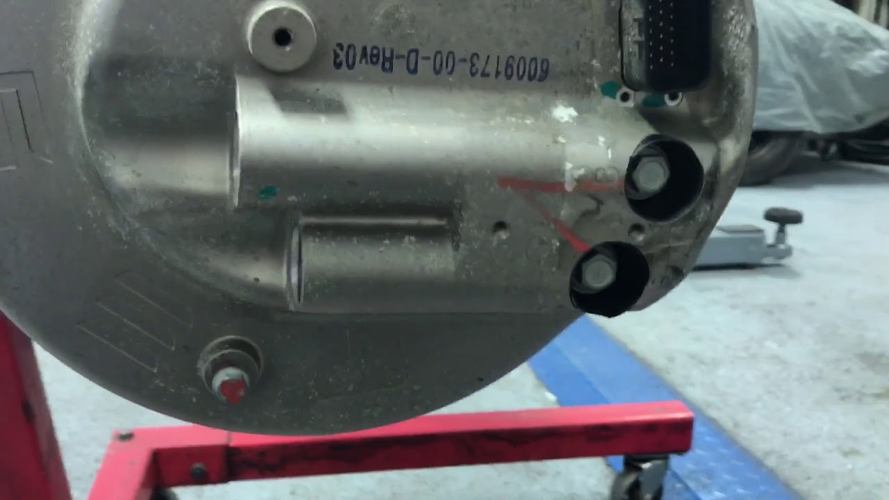 Tesla large rear drive unit / motor inverter cover removal - YouTube