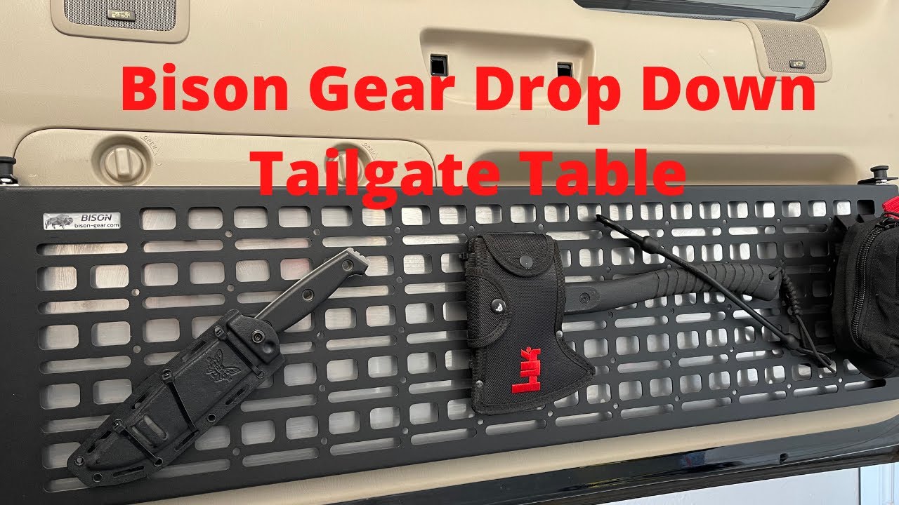 Bison Gear Drop Down Tailgate Table [GX470/FJ Cruiser] - YouTube