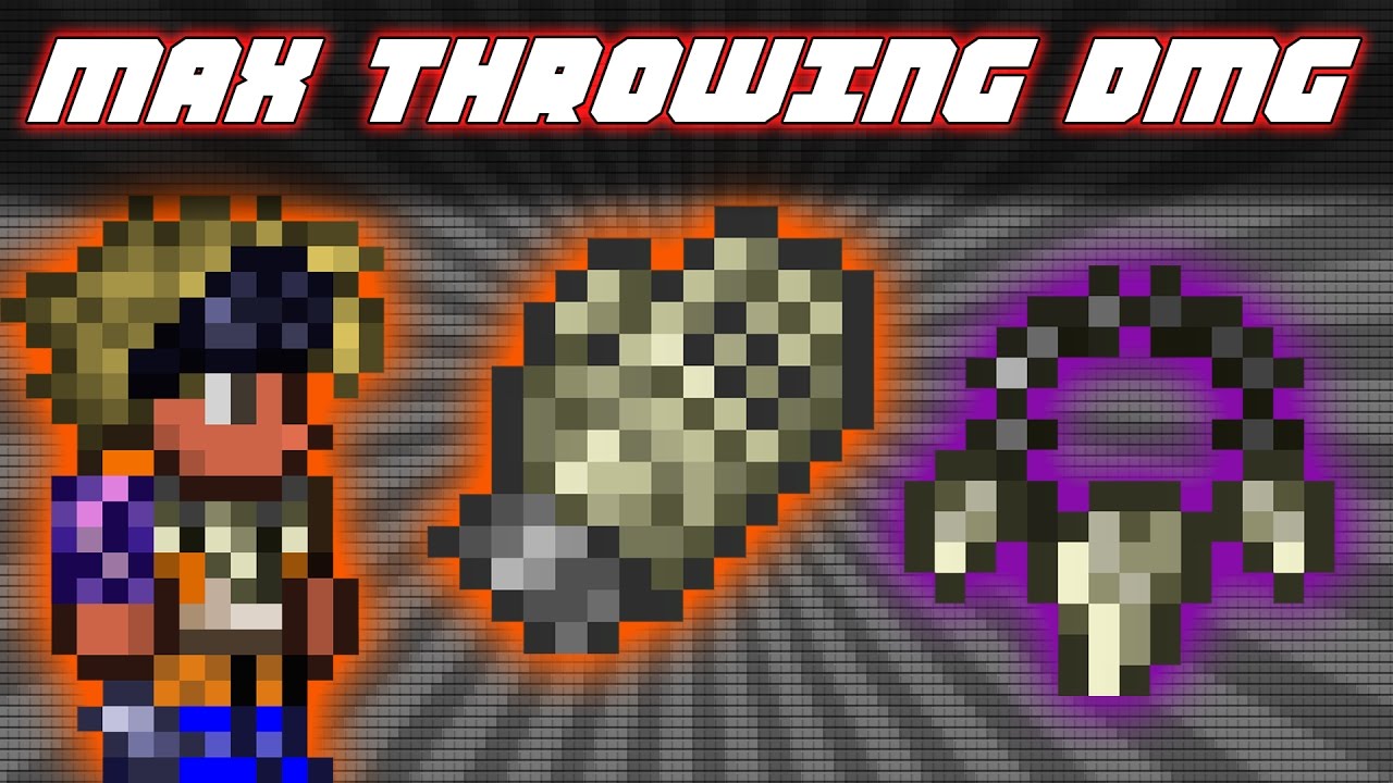 Terraria 1.3.4 MAX THROWING DAMAGE - YouTube