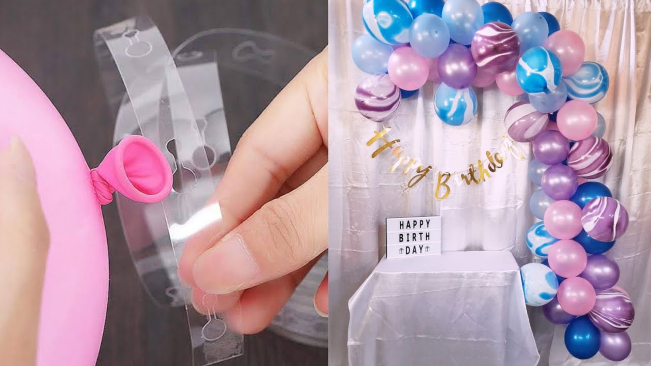 BALLOON GARLAND | Balloon arch with strip | Balloon DIY kit - YouTube
