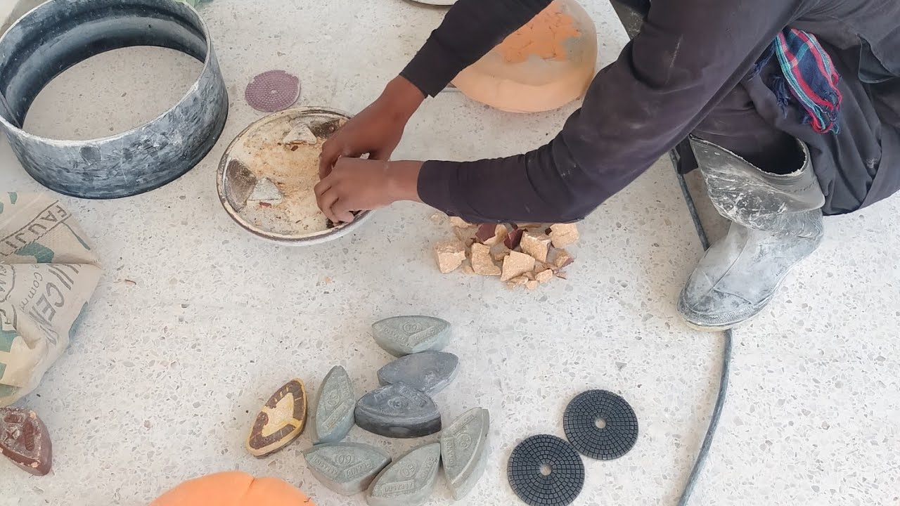 chips testing resin diamond dry polishing pads on chips machine || new ...