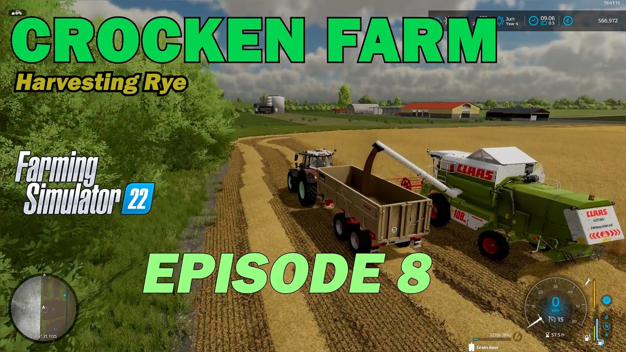 Harvesting Rye Transporting Equipment Crocken Gameplay Farming ...