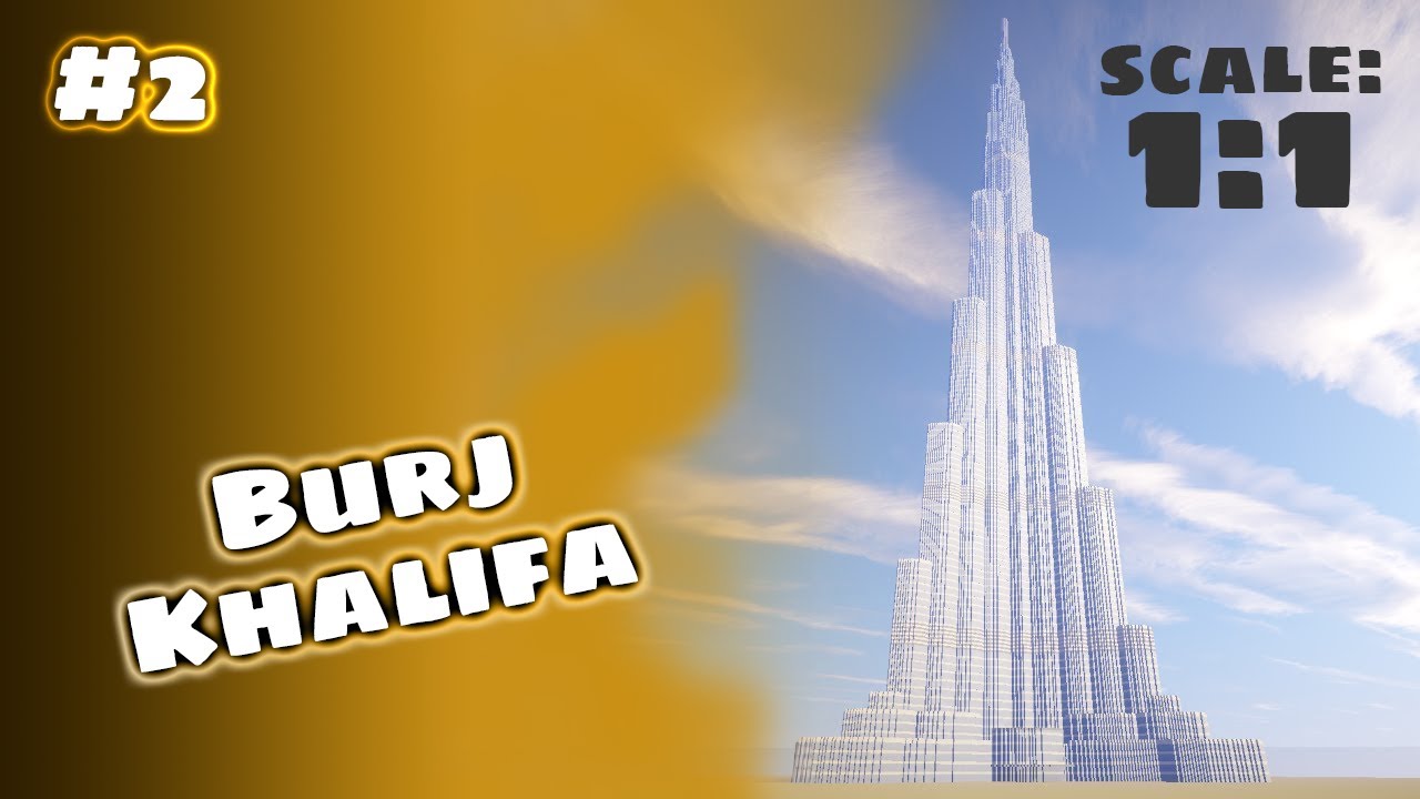 Minecraft Tutorial: Rebuilding The Burj Khalifa In Real Size! - Part 2 ...