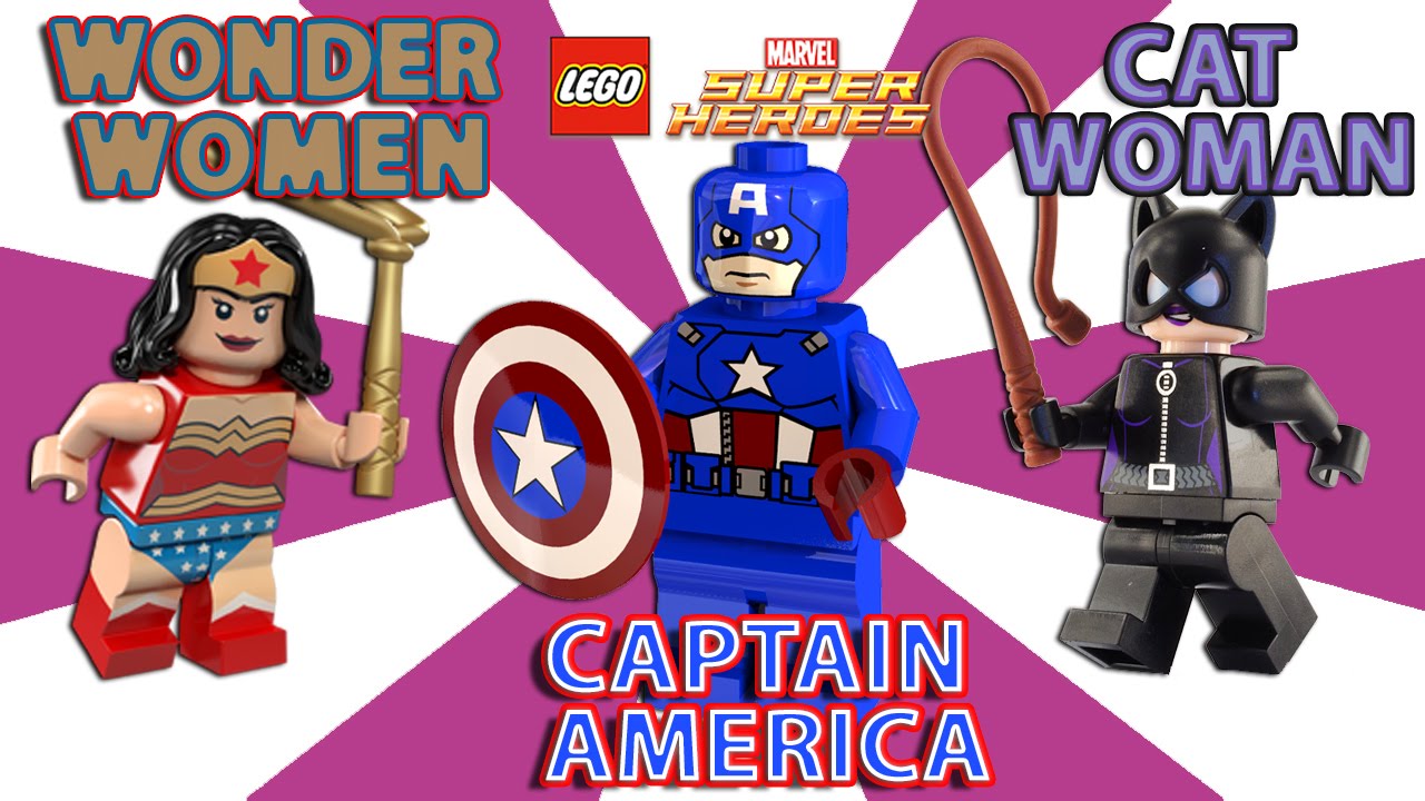 Captain America Wonder Woman Surprise Toys Playdough Lego