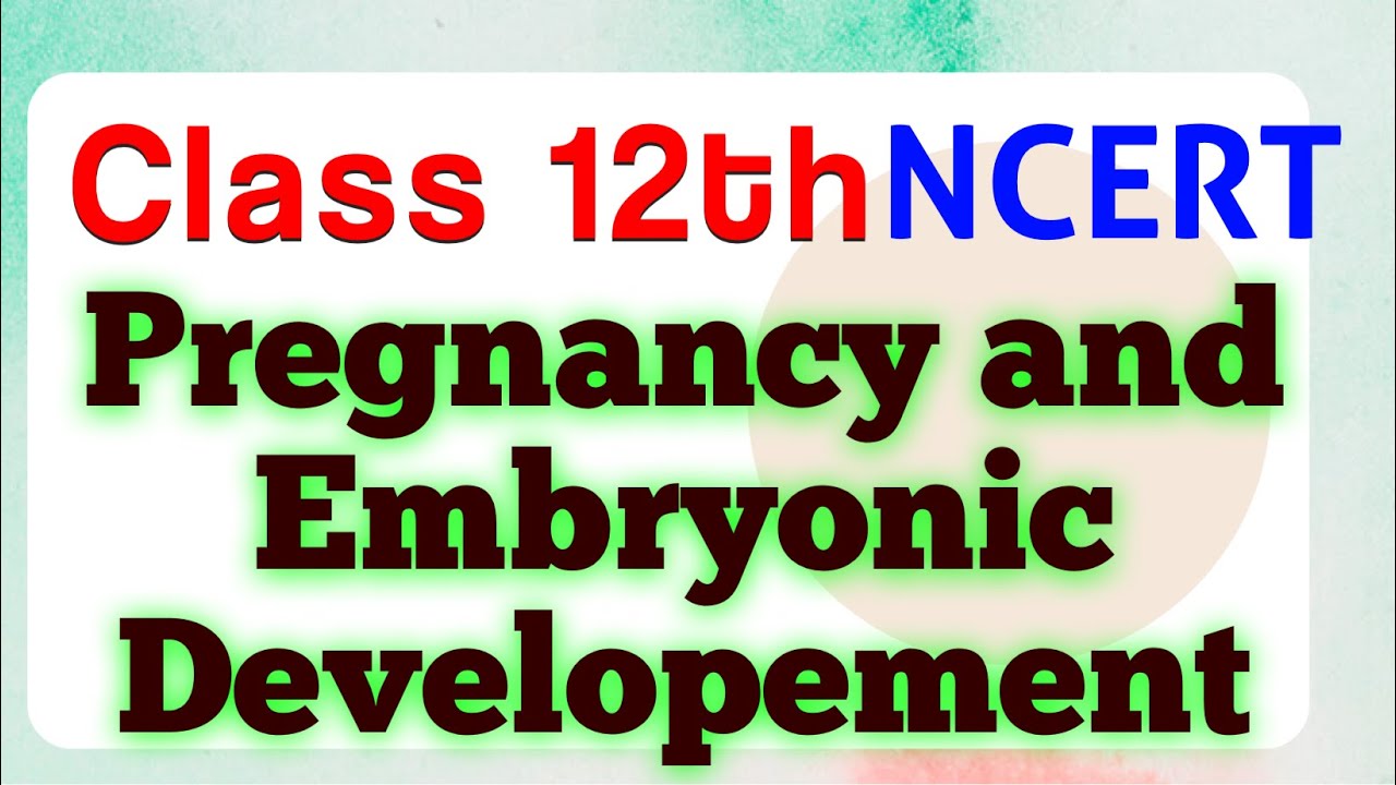 Pregnancy and Embryonic Development | CBSE class 12th Biology | Human ...
