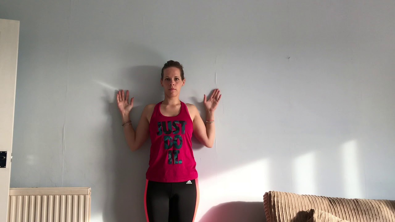 Wall Shoulder Press - YouTube