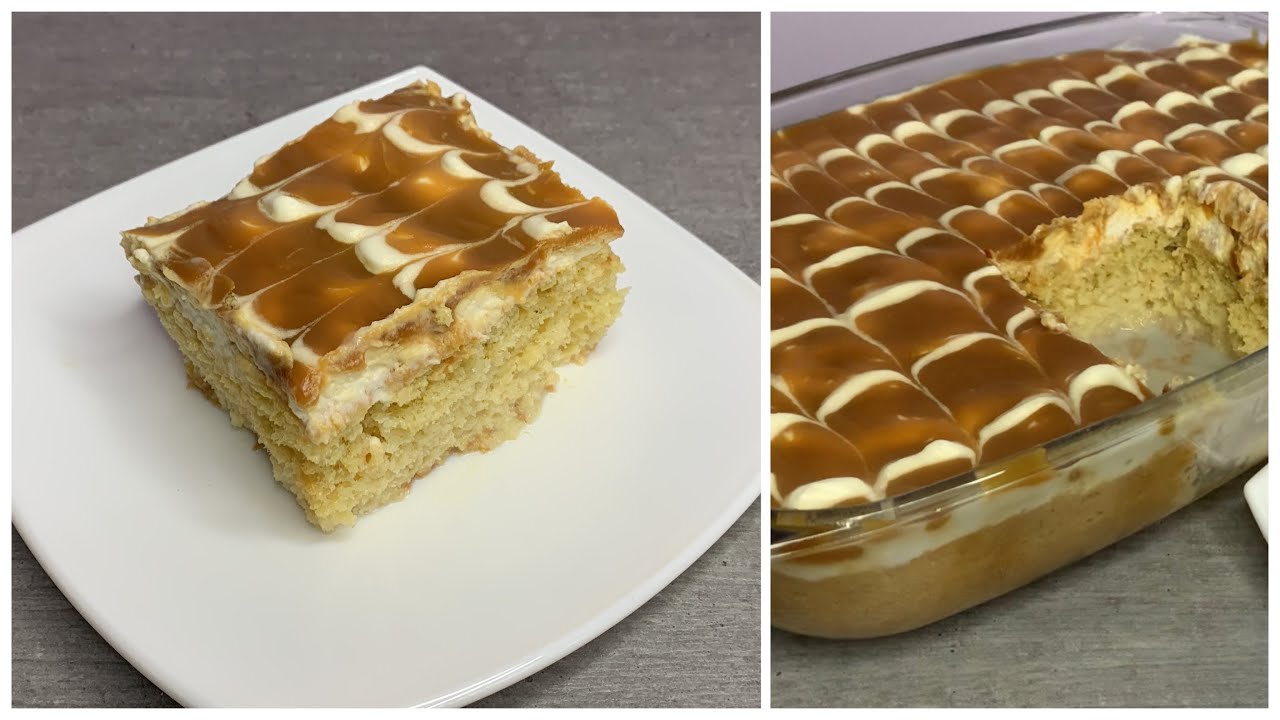 Trilece Turkish Desert | Milk Cream and Caramel | Milky Caramel Cake ...