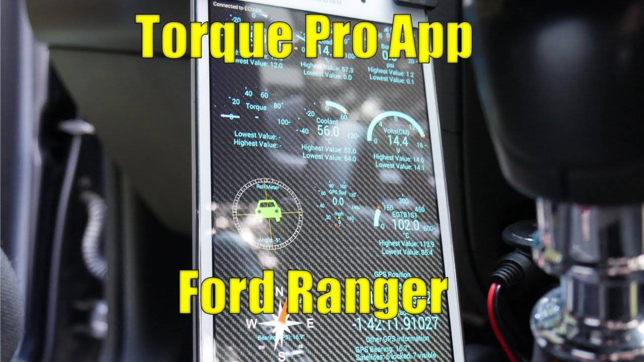 Torque Pro App - Ford Ranger - YouTube