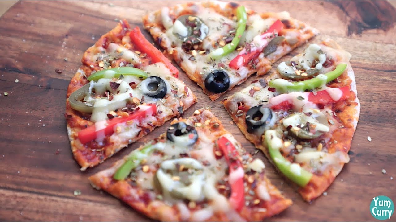 Roti Pizza Recipe - How to make roti pizza - Healthy pizza recipe - YouTube