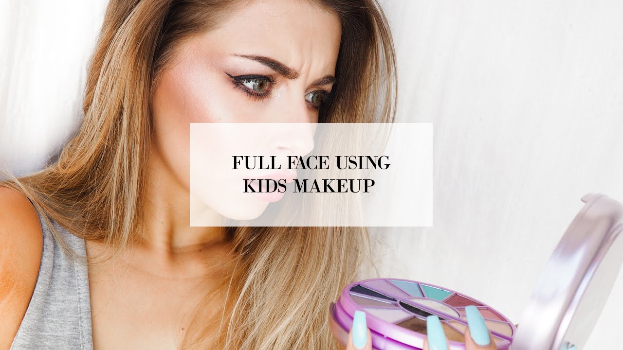 FULL FACE USING ONLY KIDS MAKEUP CHALLENGE | COCOCHIC - YouTube