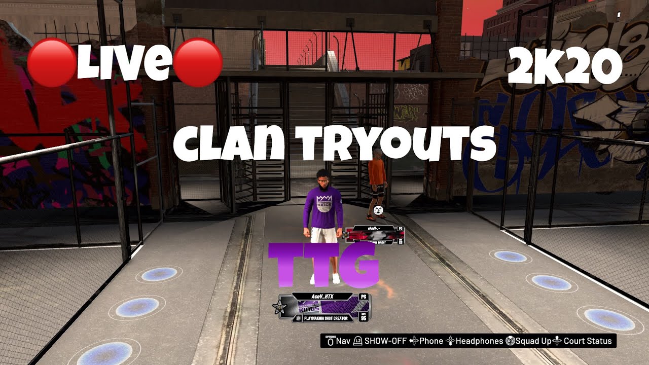 🔴LIVE🔴 2k20 ttg clan tryouts - YouTube