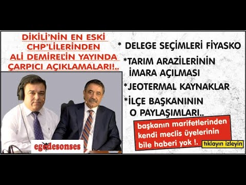 Dikili siyasetinin duayen ismi Ali Demirel ile sohbet