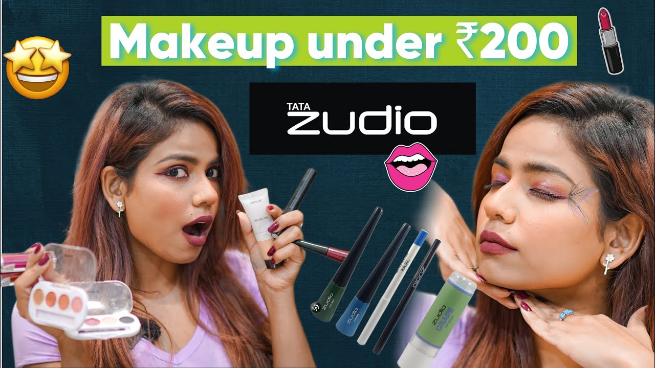 Itna sasta Makeup😮 from Zudio || Everything under ₹200 #zudio - YouTube