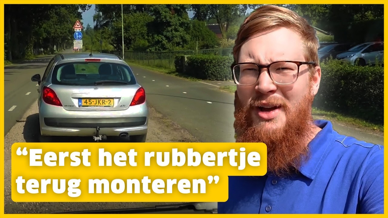 ARJEN repareert een auto met een post elastiek! 😮 | ANWB Wegenwachtvlog ...