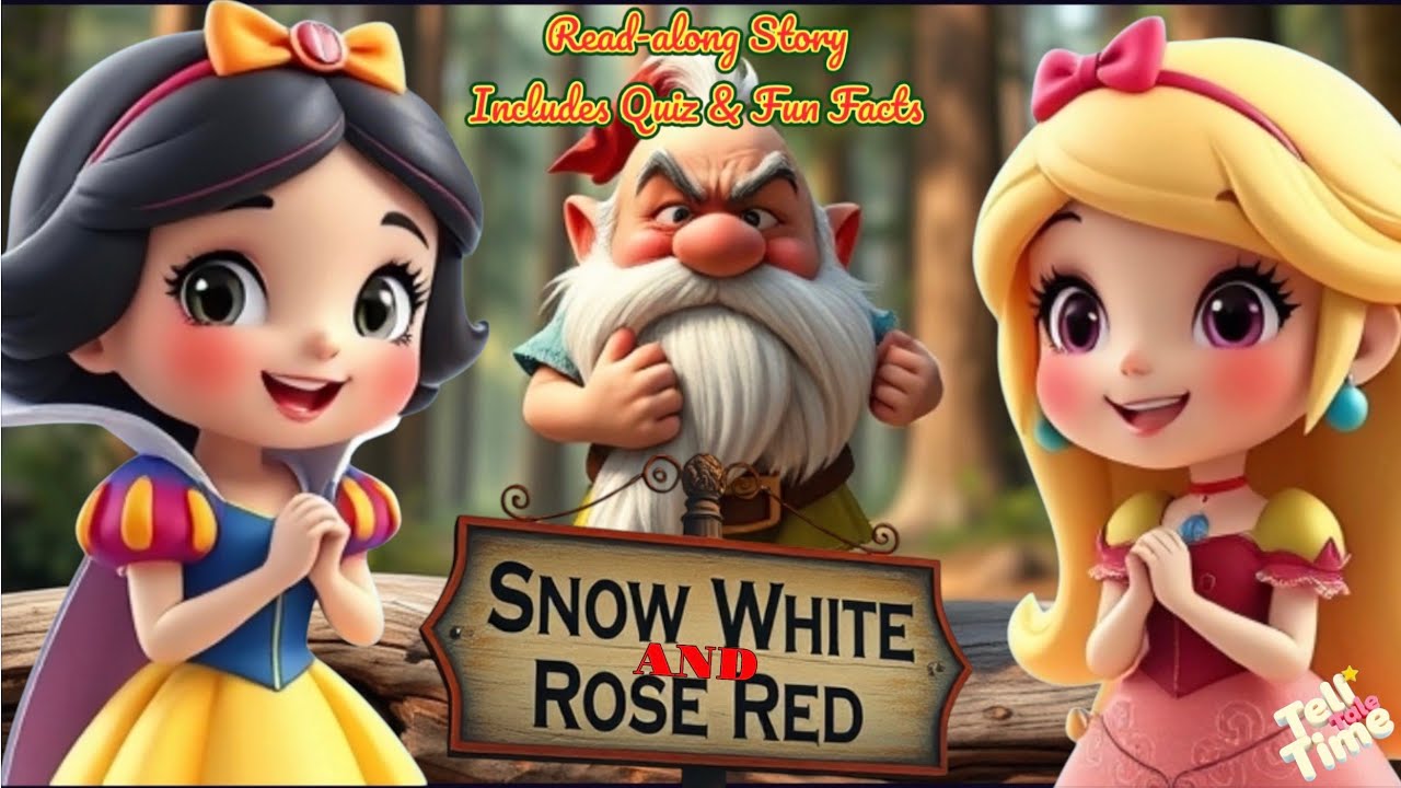 Read-along Kid's Story | Snow White and Rose Red | Includes Quiz & Fun ...
