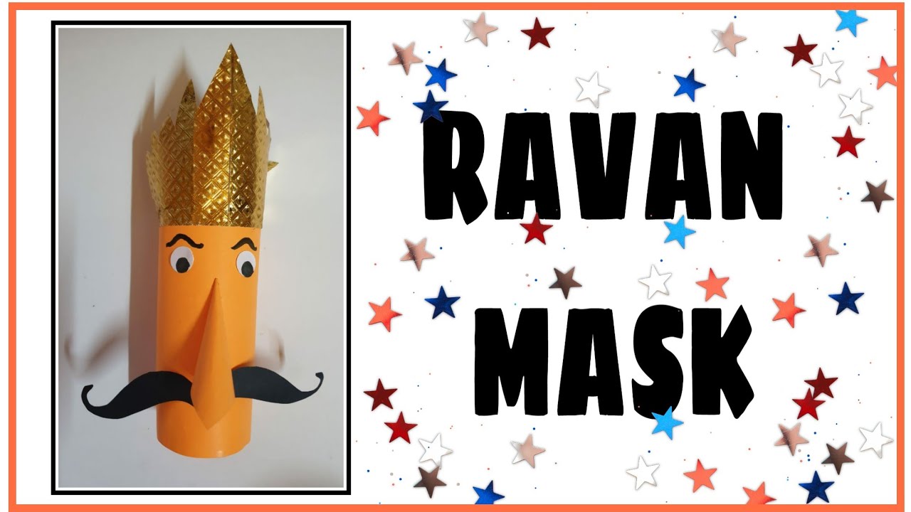 DUSSEHRA CRAFT/ HOW TO MAKE RAVAN MASK WITH PAPER CRAFT ACTIVITY 🎭 ...