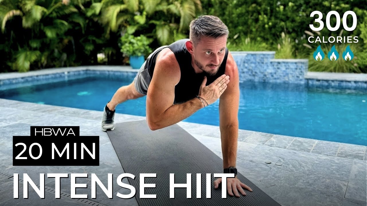 20 Min Intense At Home HIIT Workout - Full Body Burn | No Equipment, No ...