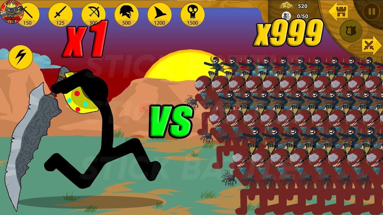 1 FLYING GOLDEN XENOPHON VS 999 BIG SIZE KAI RIDER | STICK WAR LEGACY ...