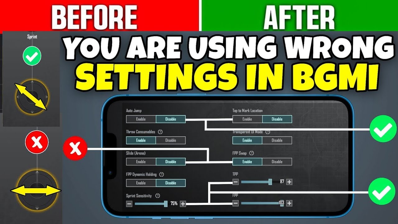 3.5 New Update Basic settings / Advance Control Settings Guide / BGMI / PUBGm basic Settings ☑️ ...