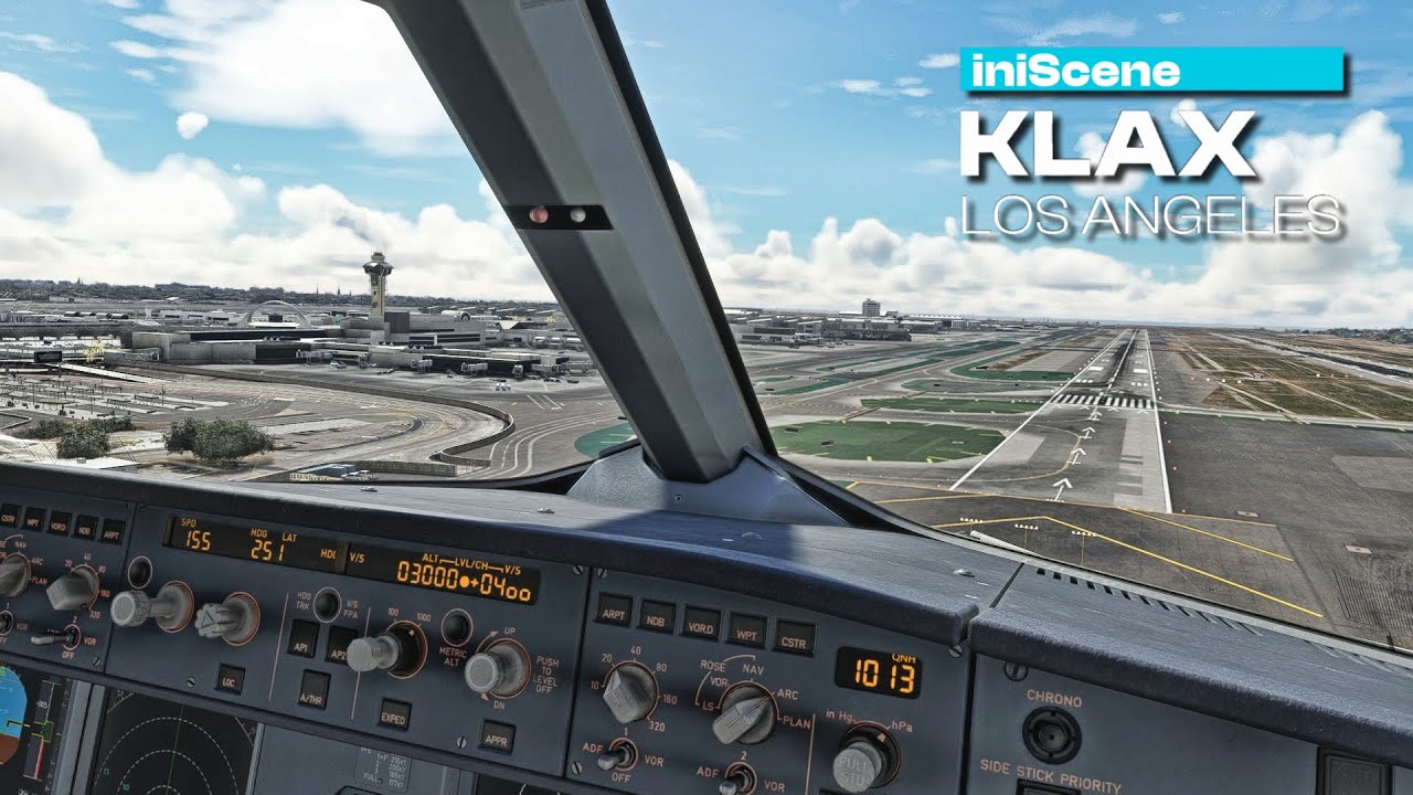 Flying into the #inibuilds Brand New LAX for MSFS! | Fenix Airbus A320 ...