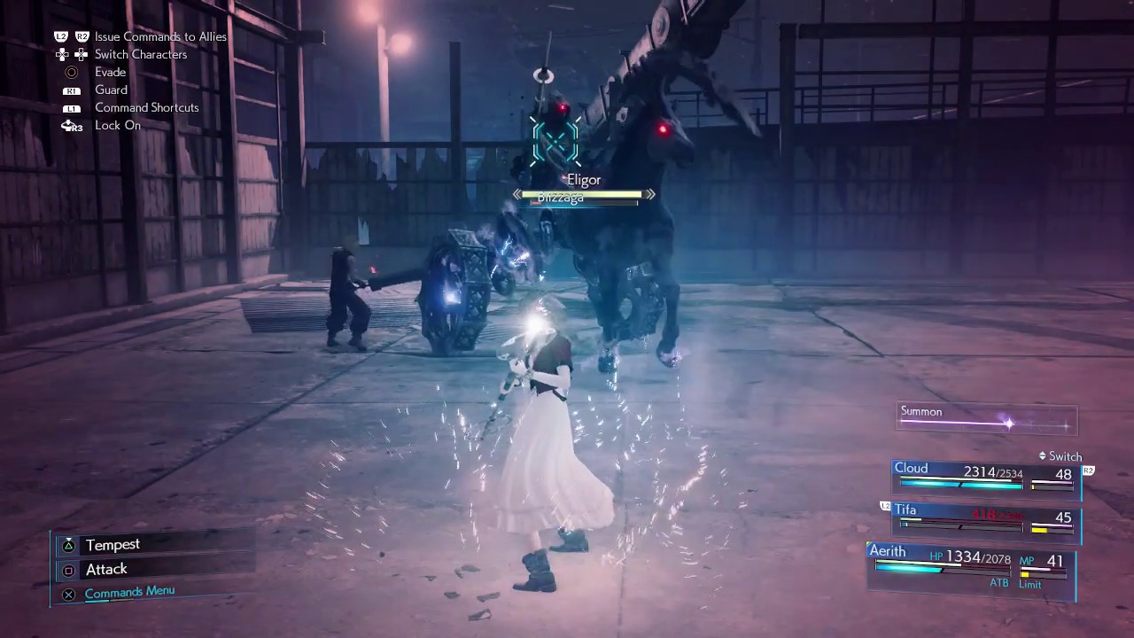Final Fantasy VII Remake Use Assess On Boss Eligor - YouTube