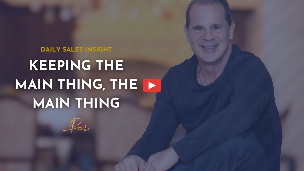 Keeping The Main Thing, The Main Thing - YouTube