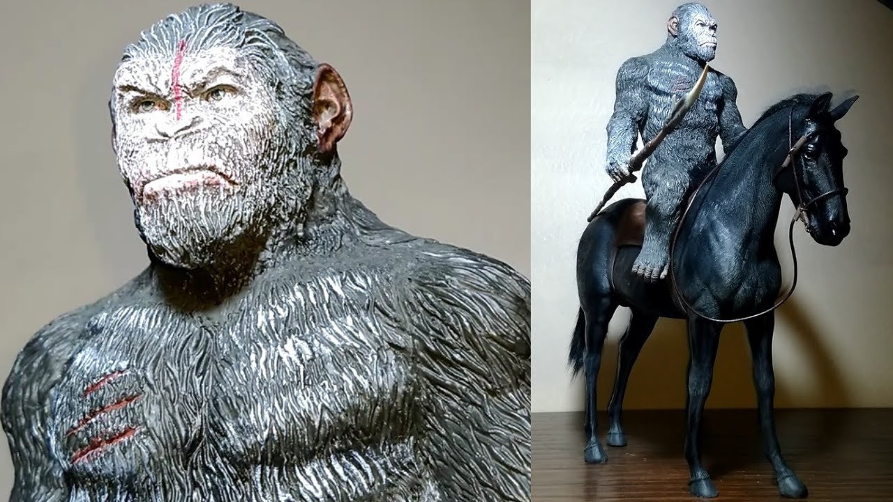 Caesar On Horse "Spear Version" Dawn Of The Planet Of The Apes 1/6 Statue Figure 39 cm (Star Ace ...