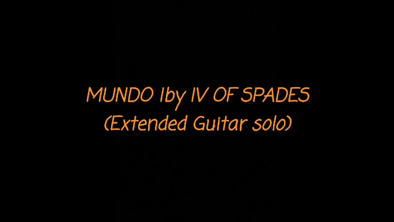 MUNDO (Extended guitar solo cover) - YouTube