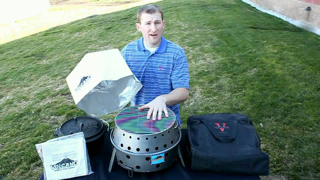 Volcano Collapsible Grill Lid - YouTube