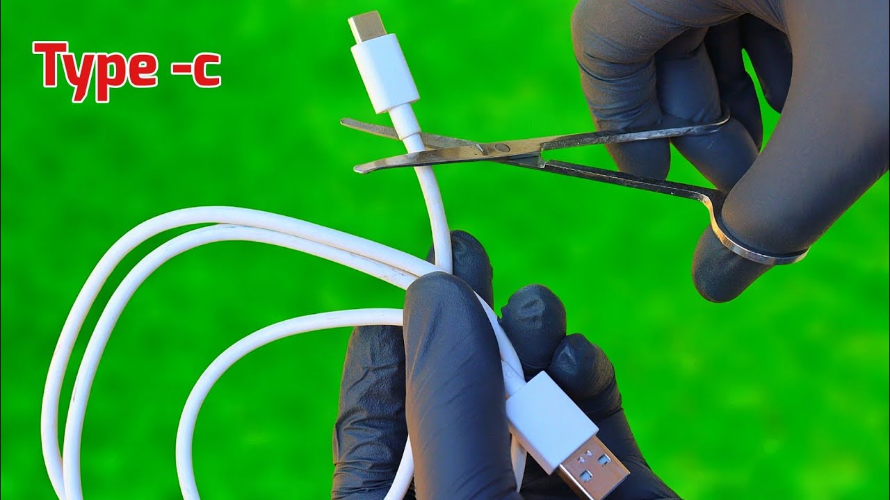 Simple reuse idea for old type c cable - YouTube