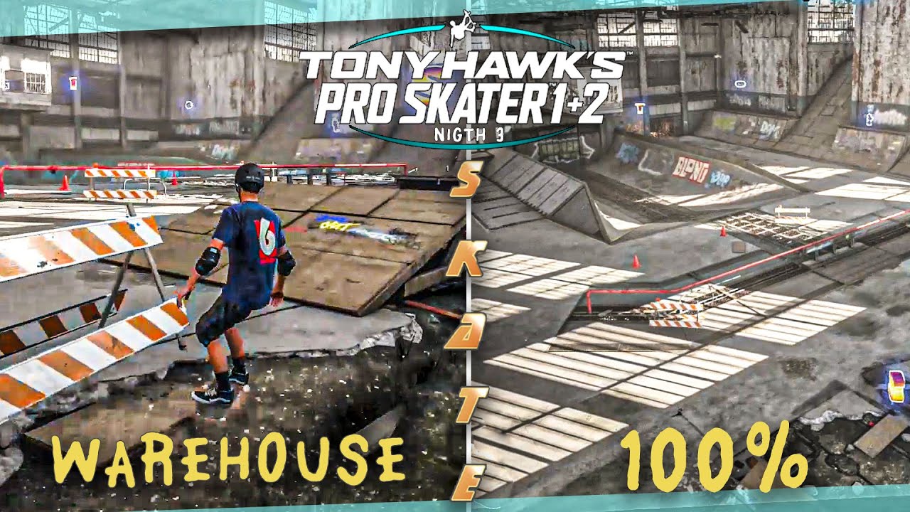 Tony Hawk's Pro Skater 1 + 2 Walkthrough Gameplay Warehouse GOALS and ...