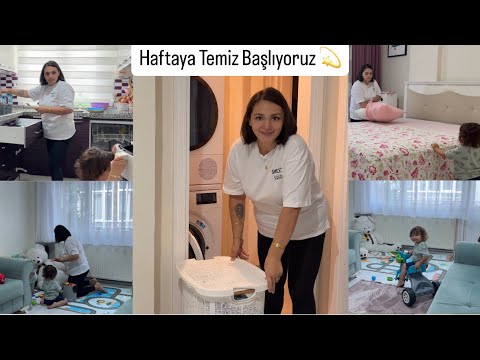Çamaşırlarla Başladım, Tüm Evi Temizledim! 🧺🧹 | Ev Temizliği Vlog 
