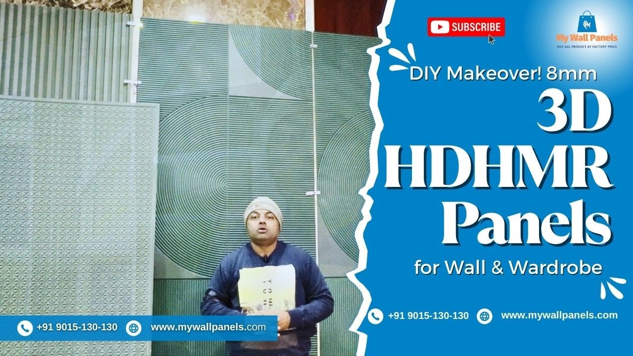 🛠️ DIY Makeover! 8mm 3D HDHMR Panels for Wall & Wardrobe #HomeStyling 🎨 ...