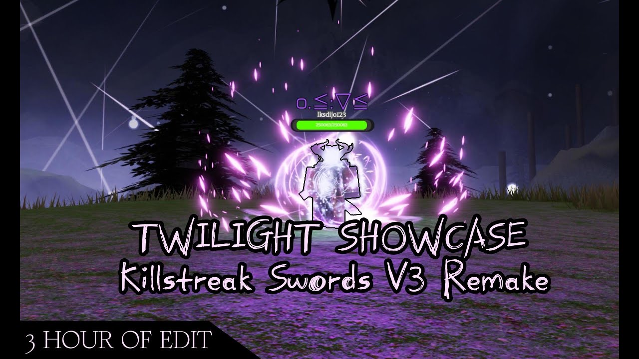 Twilight showcase (+how to get) - Killstreak swords v3 remake - YouTube