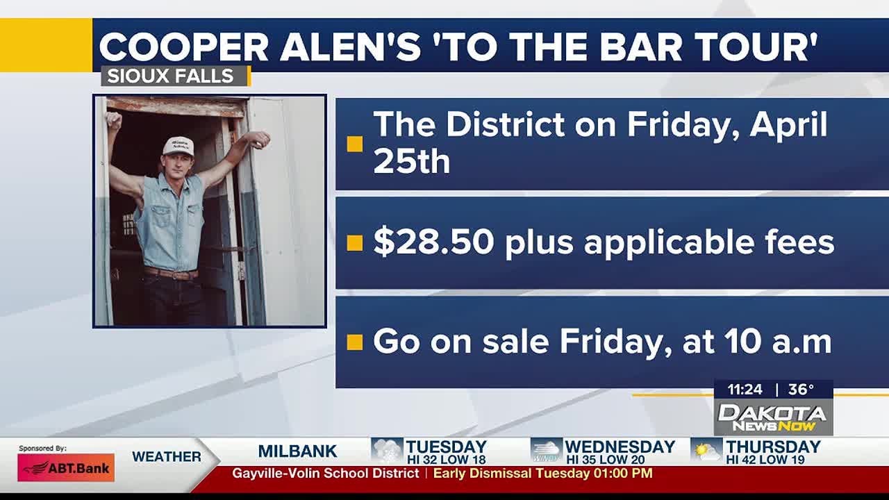 Country singer Cooper Alan returning to Sioux Falls - YouTube