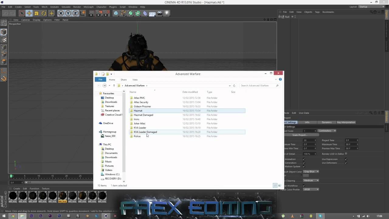 Cinema 4D | Advanced Warfare Models by FaexEditing - YouTube