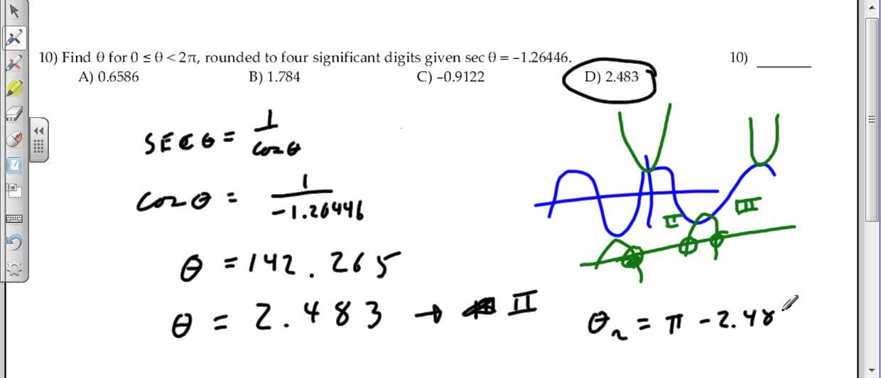 Tech Math II Final Exam Review Part I - YouTube