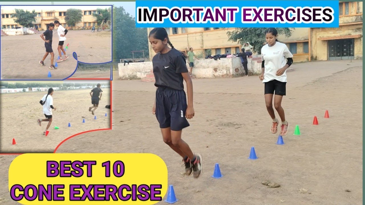 Best cone exercises for running, high jump,long jump,shot put mp ...