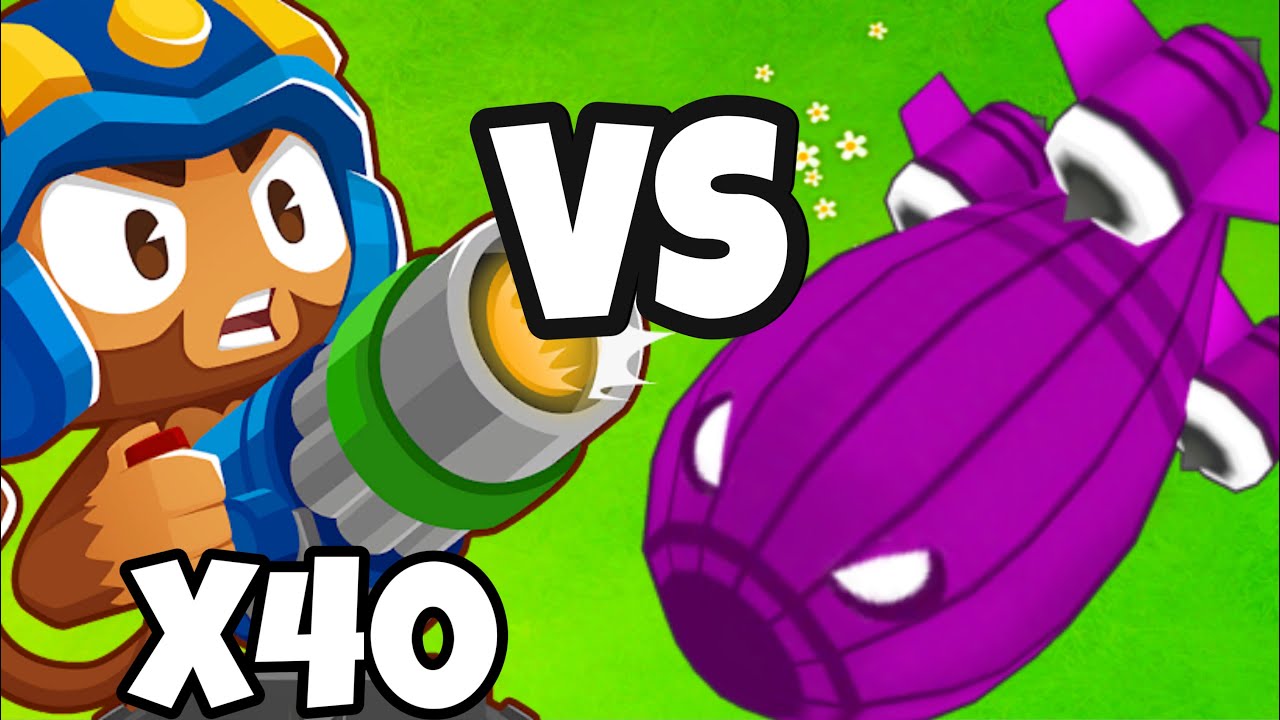 40 BuckShots VS. Bad Bloon (Bloons TD 6) - YouTube